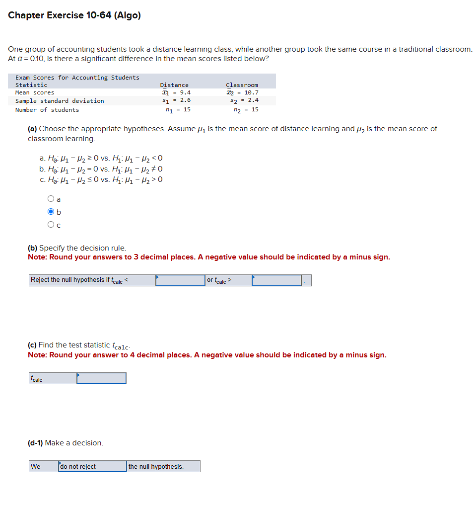 Chapter Exercise 10-64 (Algo)One group of ﻿accounting | Chegg.com