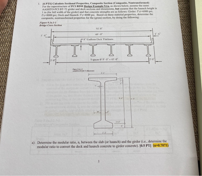 1.16 PTS Calculate Sectional Properties, Composite | Chegg.com