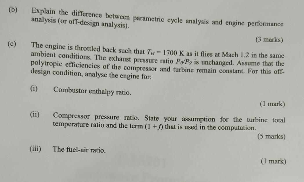 Solved A single-spool axial compressor turbojet has the | Chegg.com