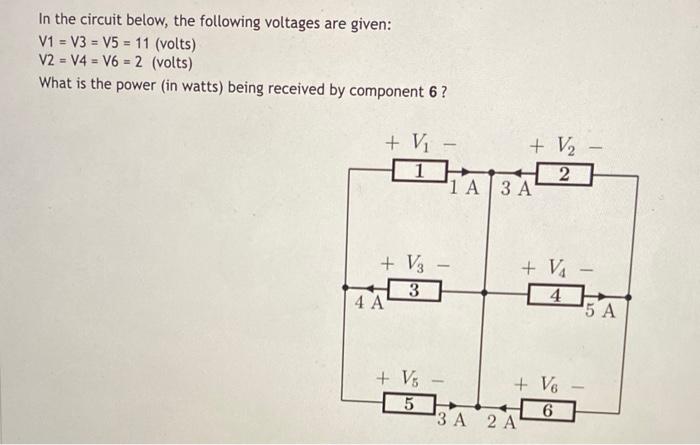 Solved In the circuit below, the following voltages are | Chegg.com