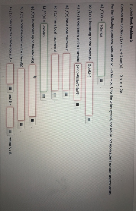 Solved (1 point) Book Problem 3 Consider the function f(x) = | Chegg.com