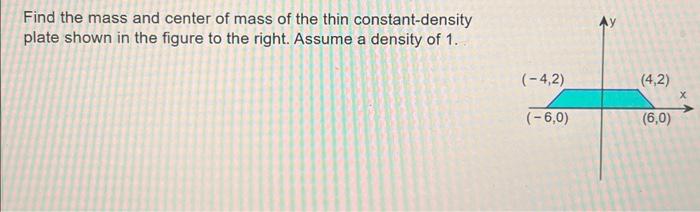 Solved Find the mass and center of mass of the thin | Chegg.com