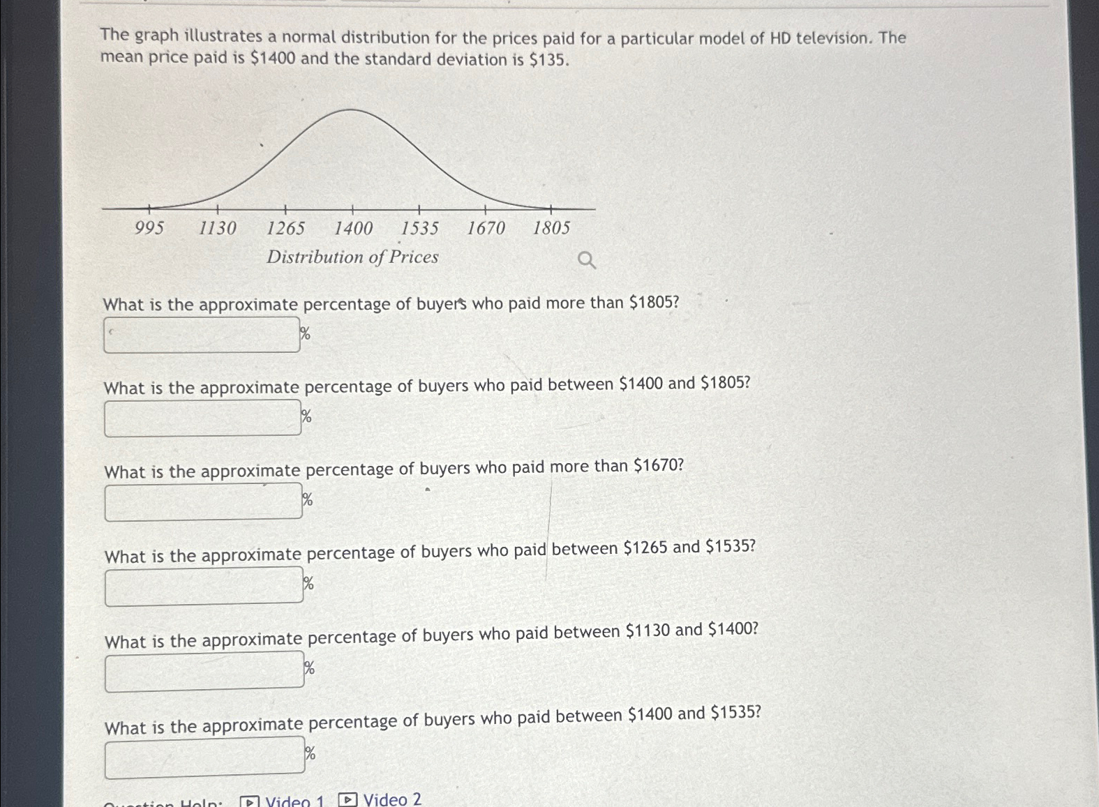 Solved The graph illustrates a normal distribution for the | Chegg.com