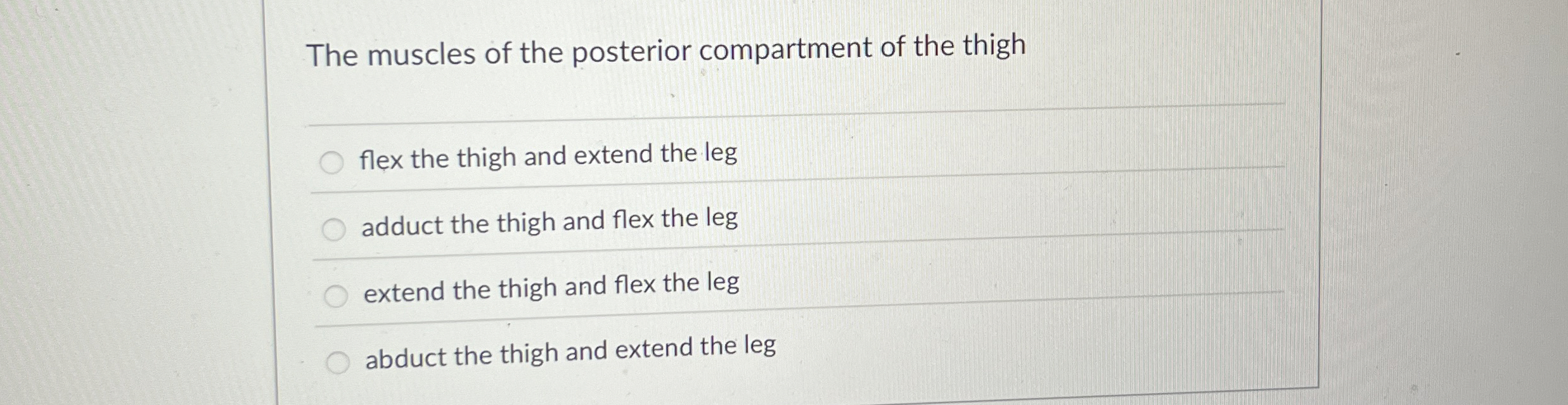Solved The muscles of the posterior compartment of the | Chegg.com