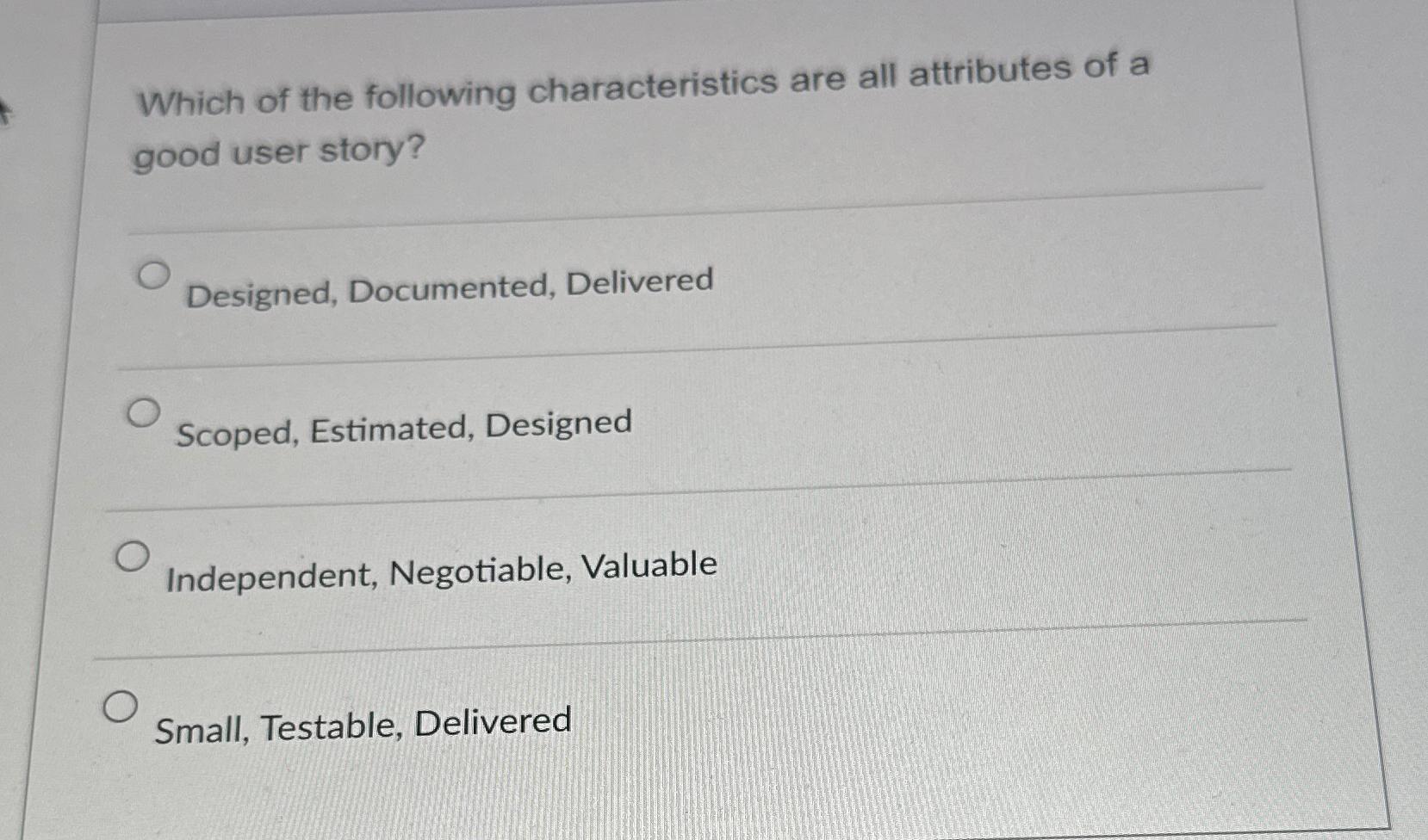 Solved Which of the following characteristics are all | Chegg.com