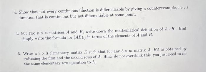 3. Show that not every continuous function is | Chegg.com