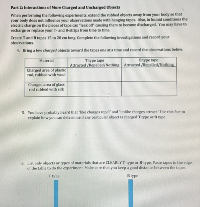 Solved Part 2: Interactions of More Charged and Uncharged | Chegg.com