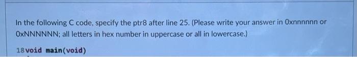 Solved letters in hex number in uppercase or all in | Chegg.com