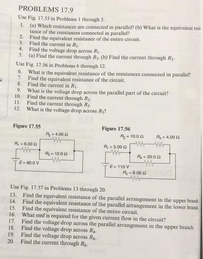 Solved PROBLEMS 17.9 Use Fig. 17.55 in Problems 1 through 5. | Chegg.com