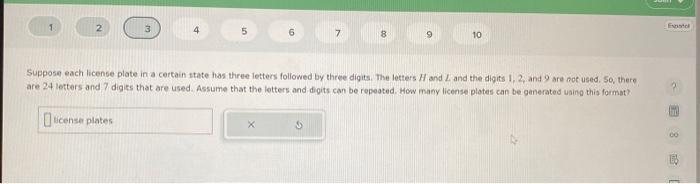 Solved Suppose each license plate in a certain state has | Chegg.com