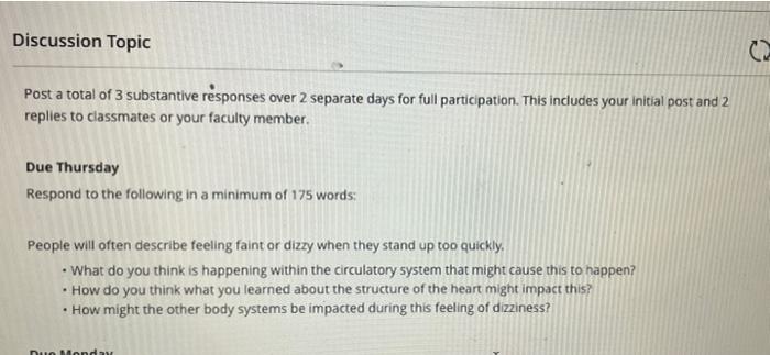 Solved Post a total of 3 substantive responses over 2 | Chegg.com