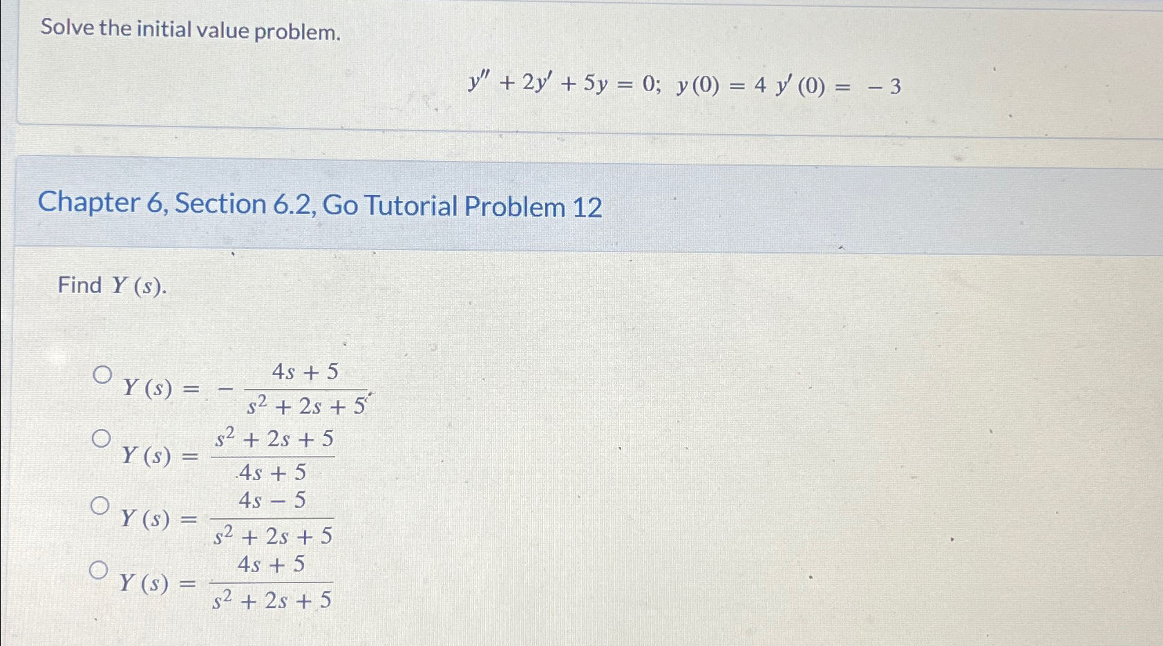 Solved Solve the initial value | Chegg.com