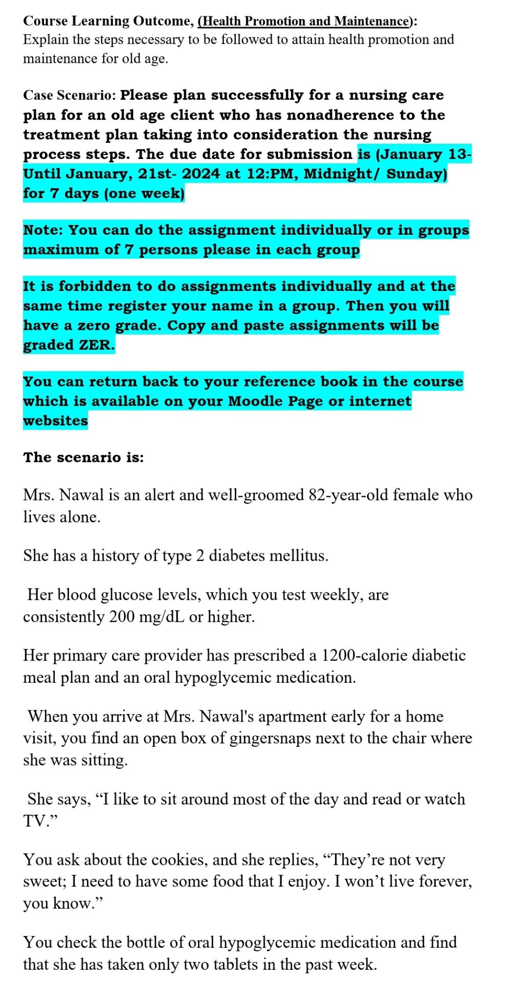 Solved Course Learning Outcome, (Health Promotion and | Chegg.com