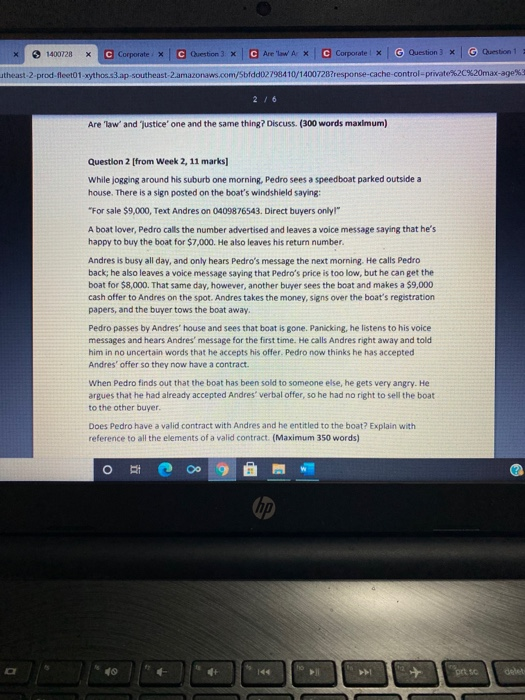 Solved Question 2 - Week 3 (7 marks) Tik Tok Company | Chegg.com