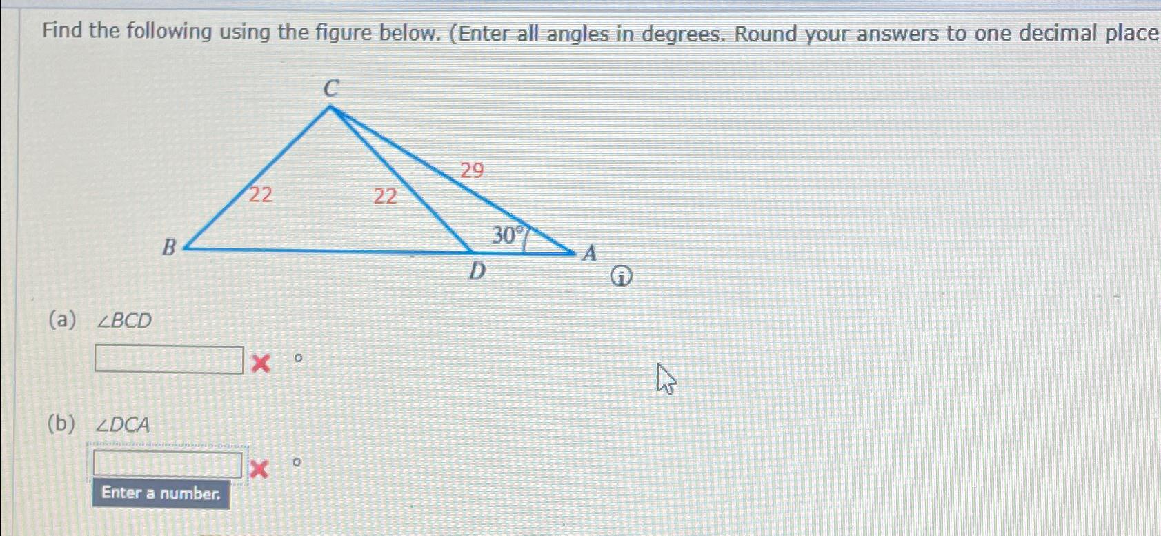 Solved Find the following using the figure below. (Enter all | Chegg.com