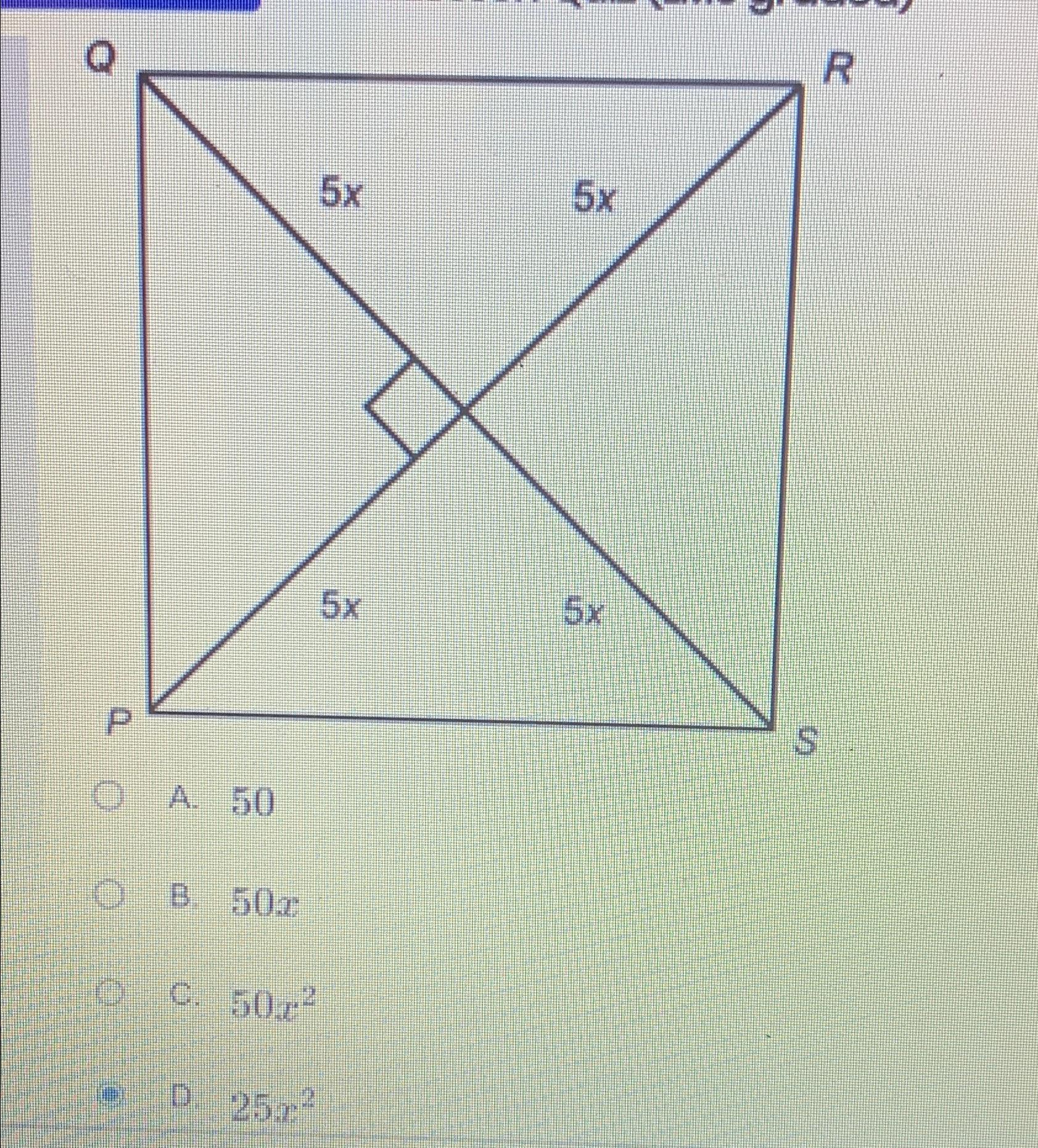 Solved Which expression can be used to represent the area of | Chegg.com