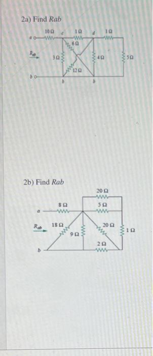 Solved 2a) Find Rab 2b) Find Rab | Chegg.com