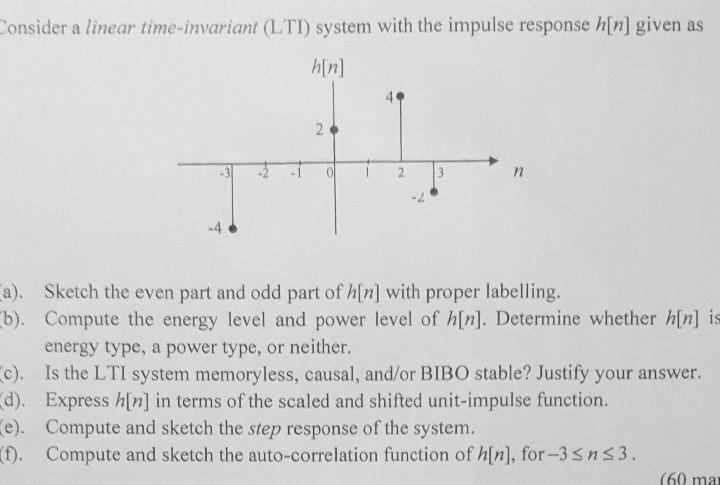 Solved Consider a linear time-invariant (LTI) system with | Chegg.com