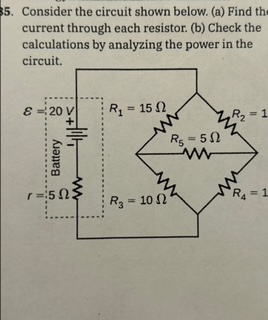 Consider the circuit shown below. (a) ﻿Find | Chegg.com