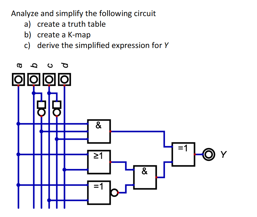 Solved Analyze and simplify the following circuita) ﻿create | Chegg.com