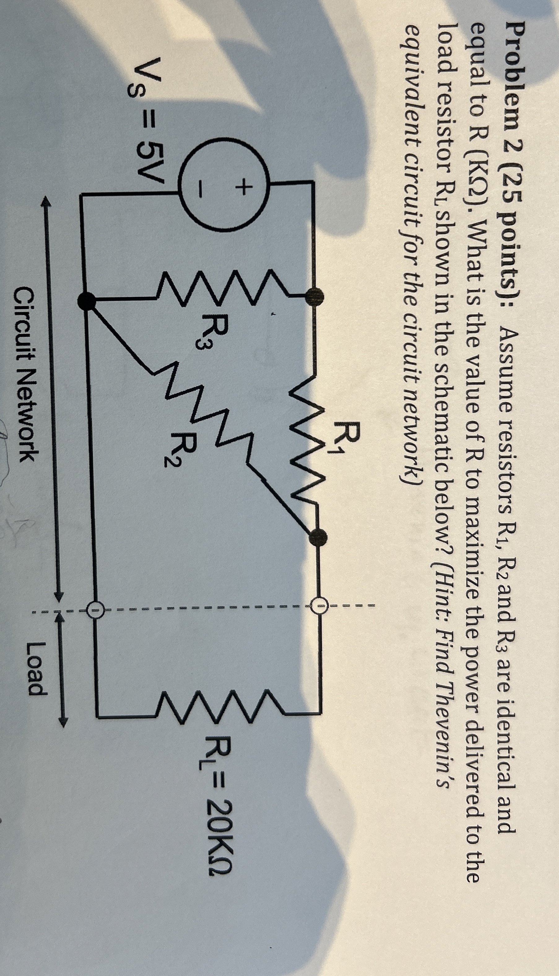 Solved Problem 2 (25 ﻿points): Assume resistors R1,R2 ﻿and | Chegg.com