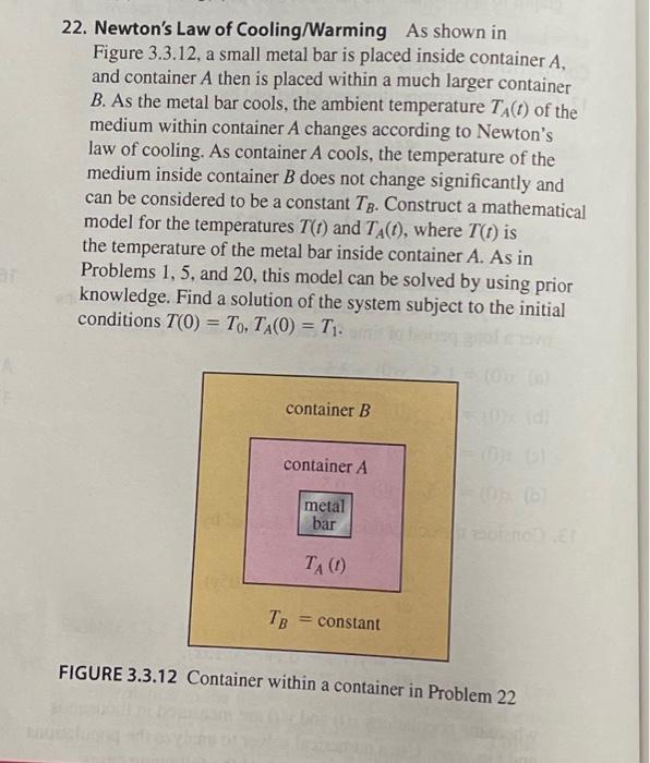 Solved See #22.construct a mathematical model of | Chegg.com