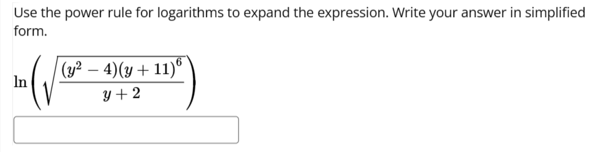 Solved Use the power rule for logarithms to expand the | Chegg.com