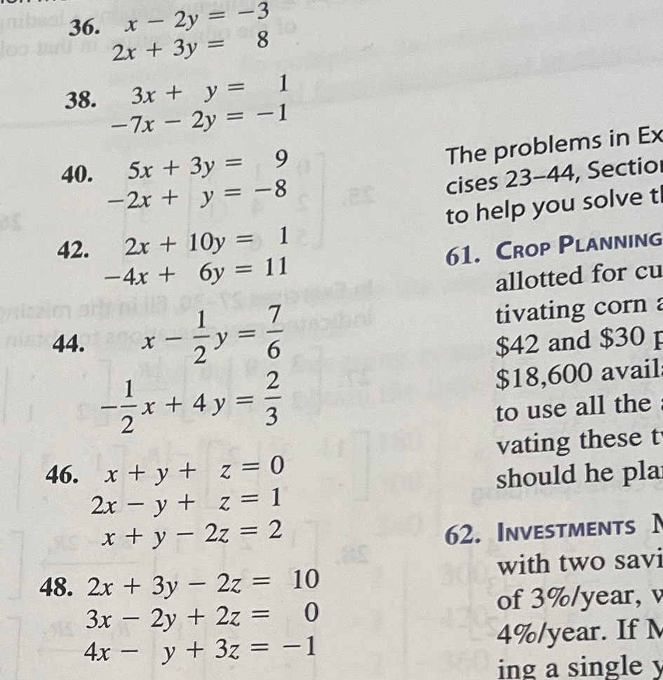 Solve system of linear equations using gauss-jordan | Chegg.com