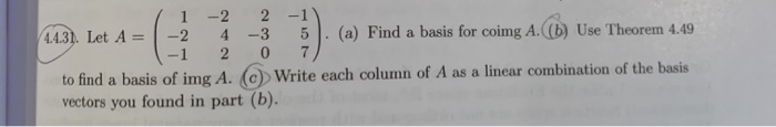 Solved Theorem 4.49. Multiplication by an mxn matrix A of | Chegg.com