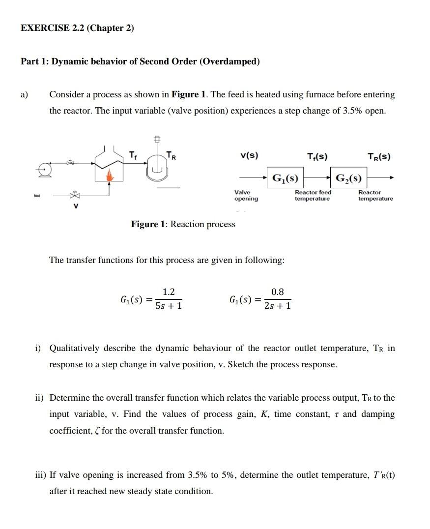 Solved Part 1: Dynamic behavior of Second Order (Overdamped) | Chegg.com
