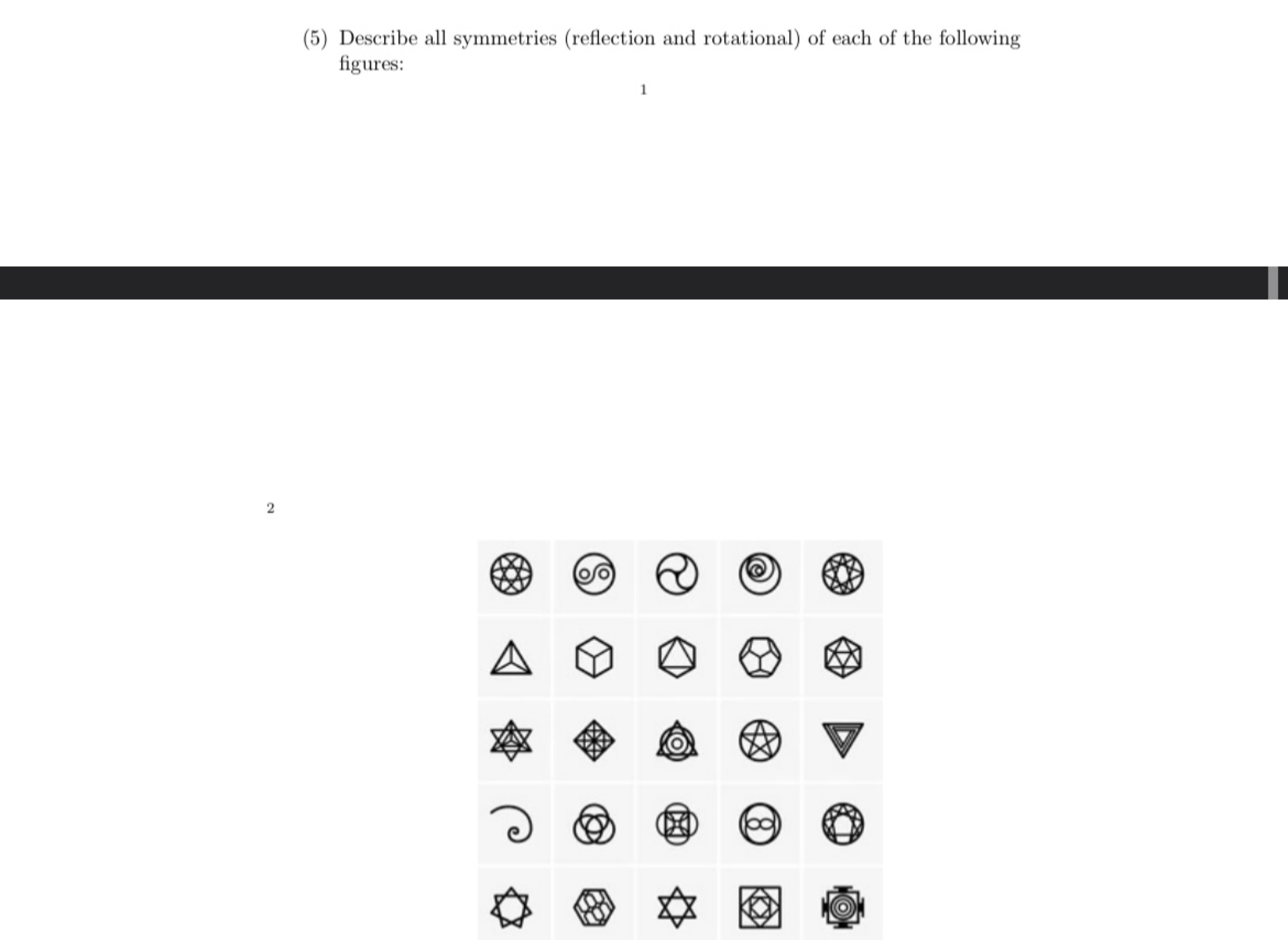 Solved 5 ﻿describe All Symmetries Reflection And