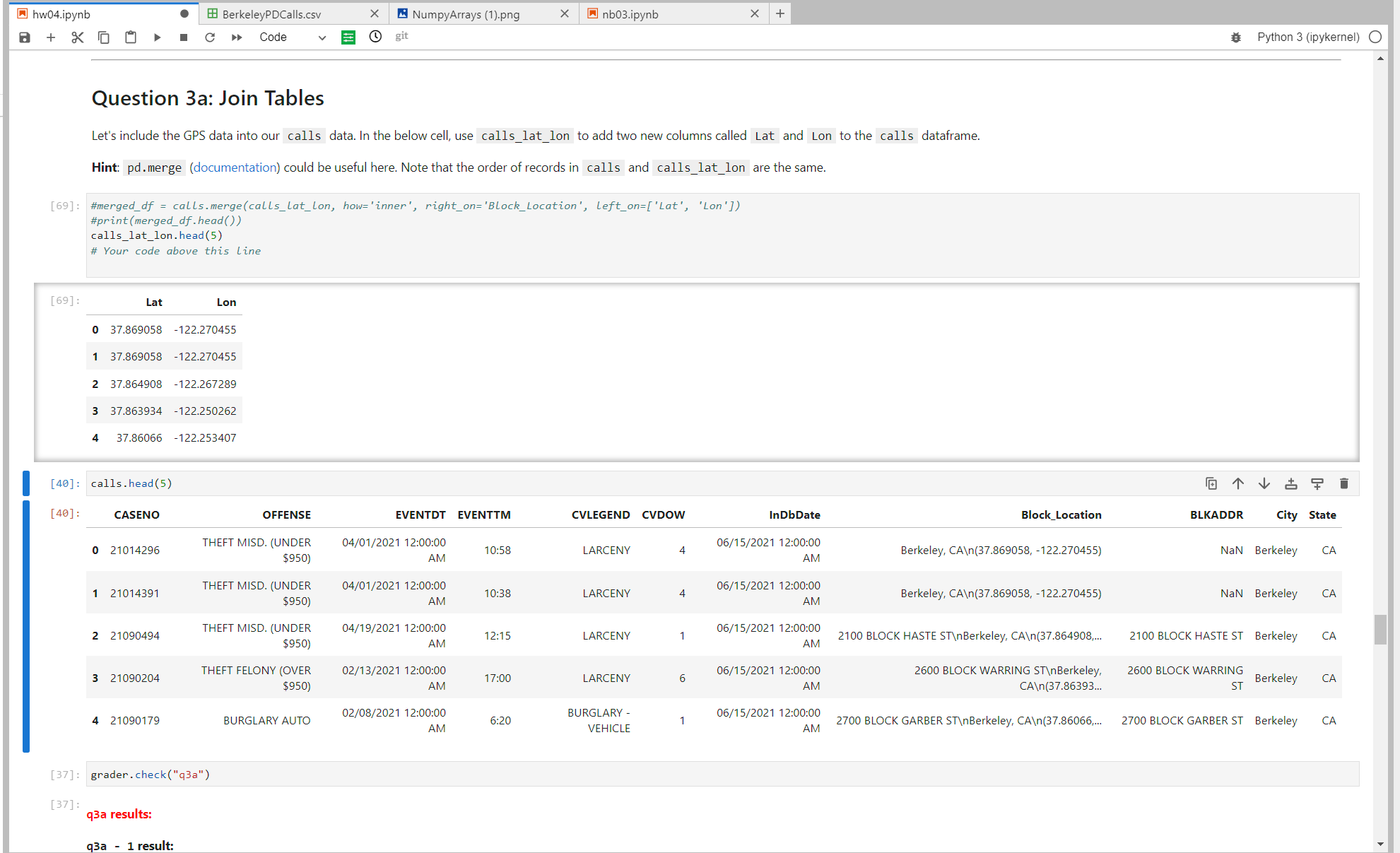 Solved Please help adding new columns "Lat " ﻿and "Lon" to | Chegg.com