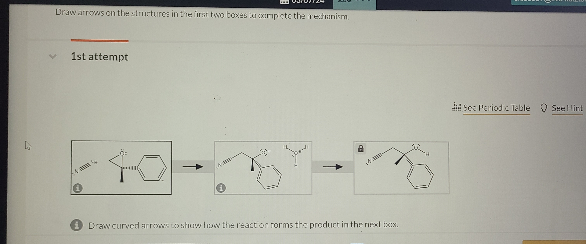 Solved Draw arrows on the structures in the first two boxes | Chegg.com