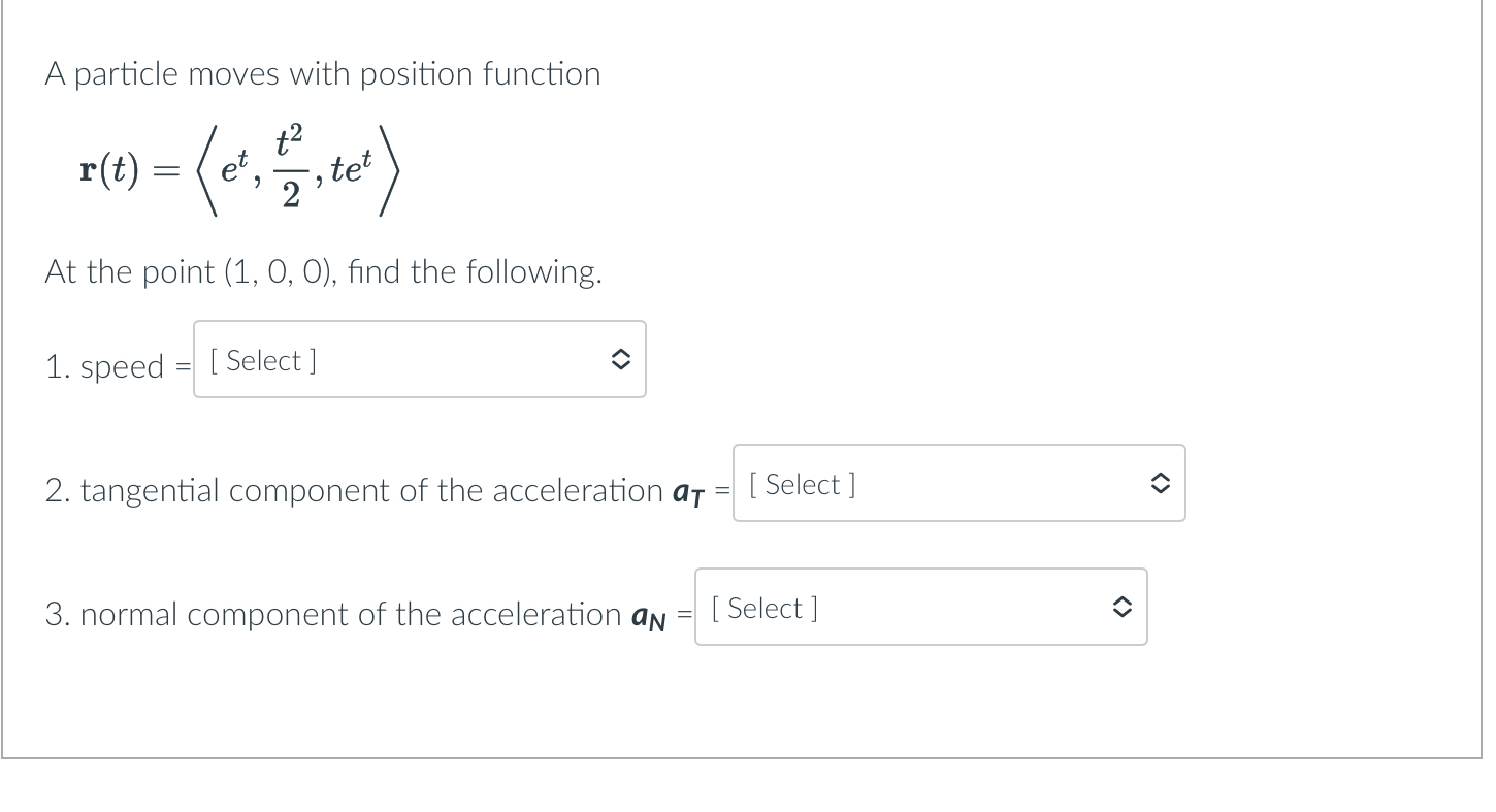 Solved A particle moves with position | Chegg.com