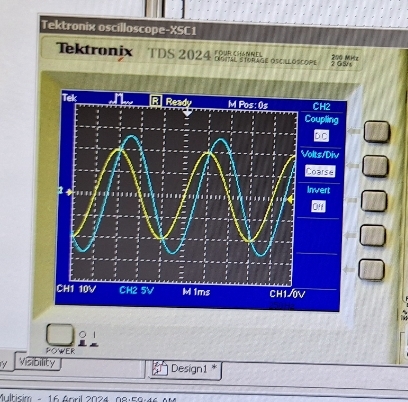 Solved Tektronik oscilloscope-XSC1. ﻿determine the phase | Chegg.com
