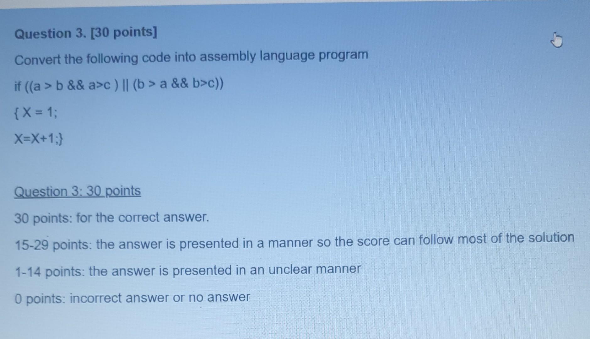 Solved Question 3. [30 points] Convert the following code | Chegg.com