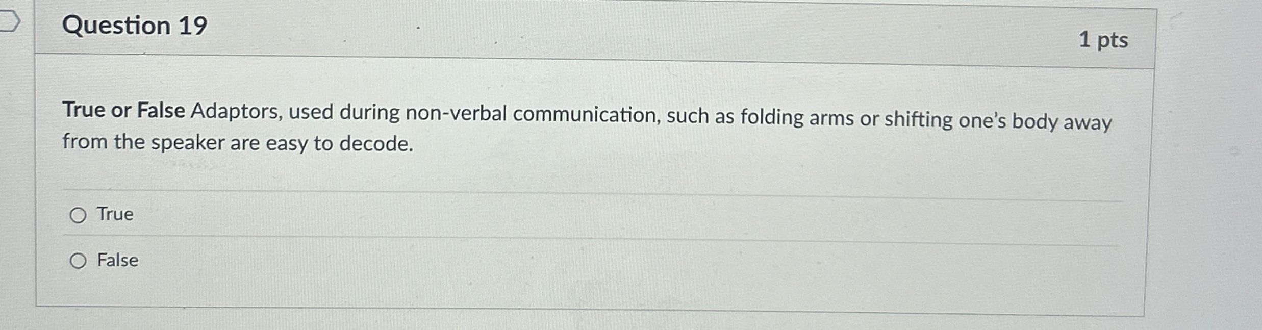 Solved Question 191 ﻿ptsTrue or False Adaptors, used during | Chegg.com