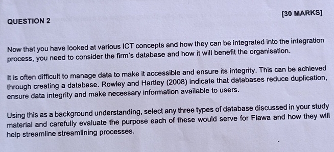 Solved QUESTION 2[30 ﻿MARKS]Now that you have looked at | Chegg.com