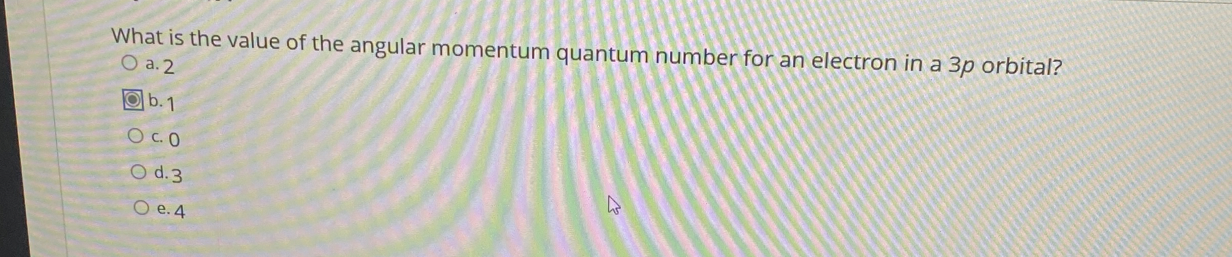 Solved What is the value of the angular momentum quantum | Chegg.com