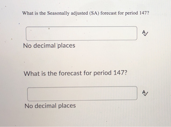 Solved Use a TSD forecasting model with the following | Chegg.com
