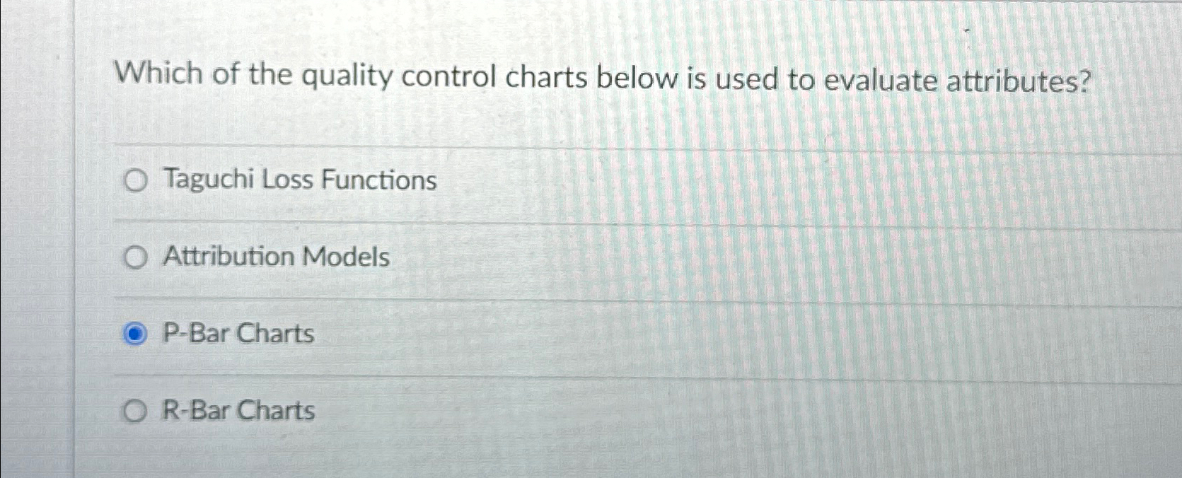 Solved Which of the quality control charts below is used to | Chegg.com