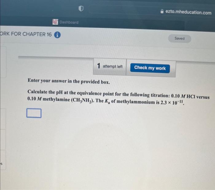 Solved Enter your answer in the provided box. Calculate the | Chegg.com
