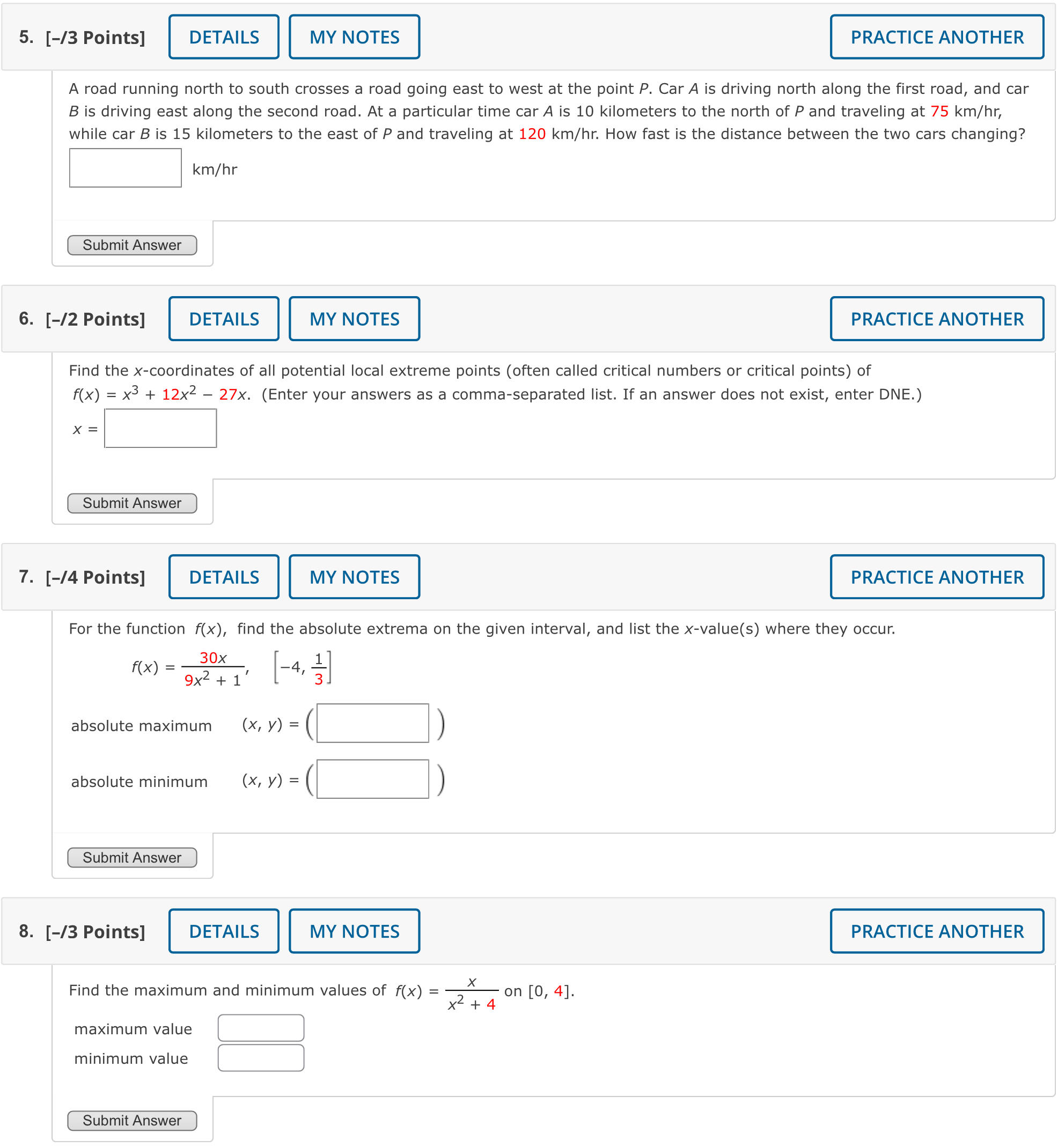 Solved [-/3 ﻿Points]A road running north to south crosses a | Chegg.com