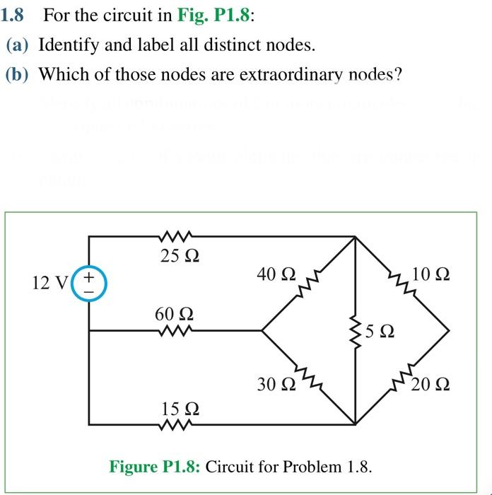 Solved 111 For The Circuit In Fig P111 A Identify And 
