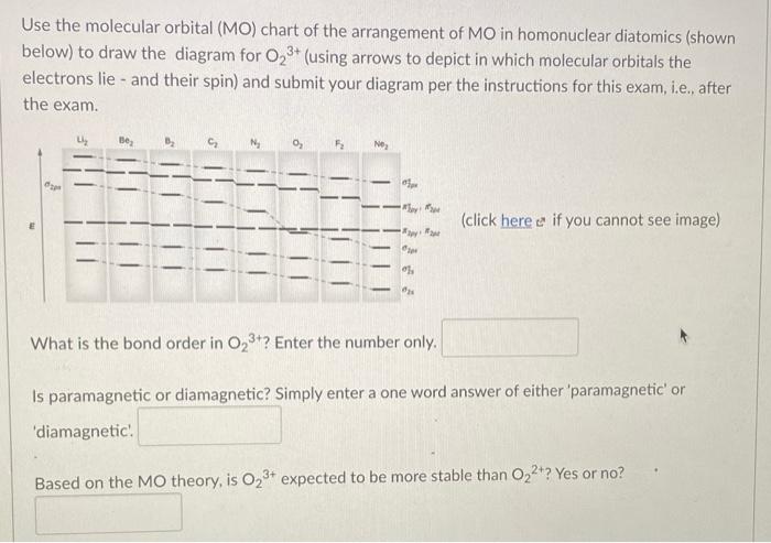 Solved Use the molecular orbital (MO) chart of the | Chegg.com