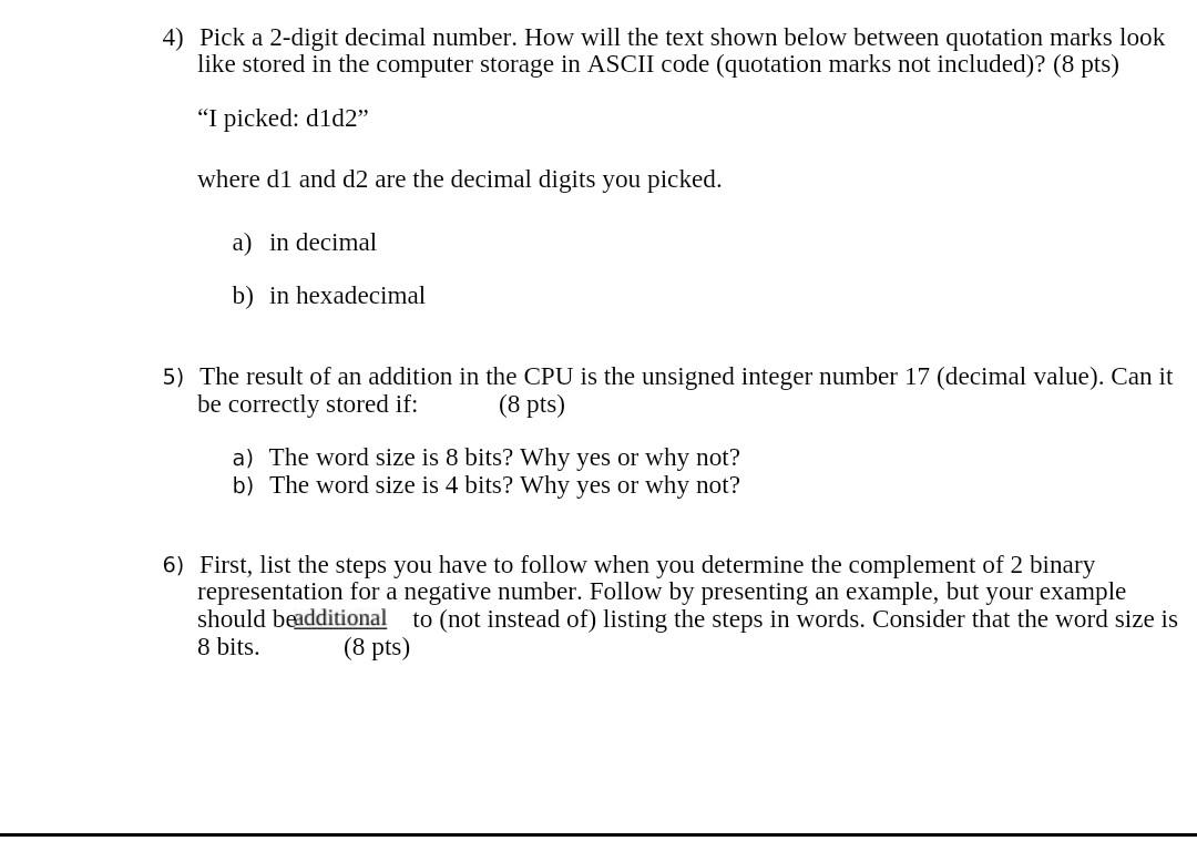 Solved 4) Pick a 2-digit decimal number. How will the text | Chegg.com