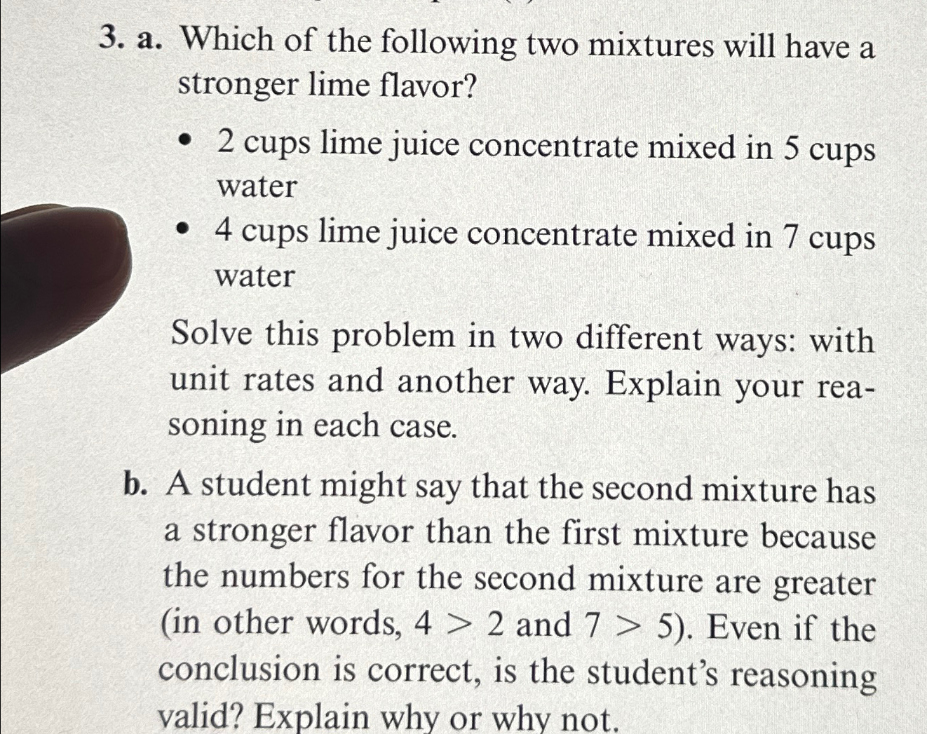 Solved a. ﻿Which of the following two mixtures will have a | Chegg.com