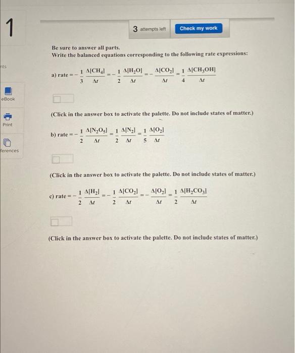 Solved Be sure to answer all parts. Write the balanced | Chegg.com