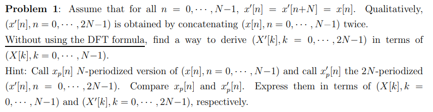 Solved In Problems 1,2 ﻿and 3, ﻿we consider an N-point | Chegg.com