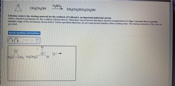 Solved Å CH3CH2OH H2SO4 CH3CH2OCH2CH2OH Ethylene oxide is | Chegg.com